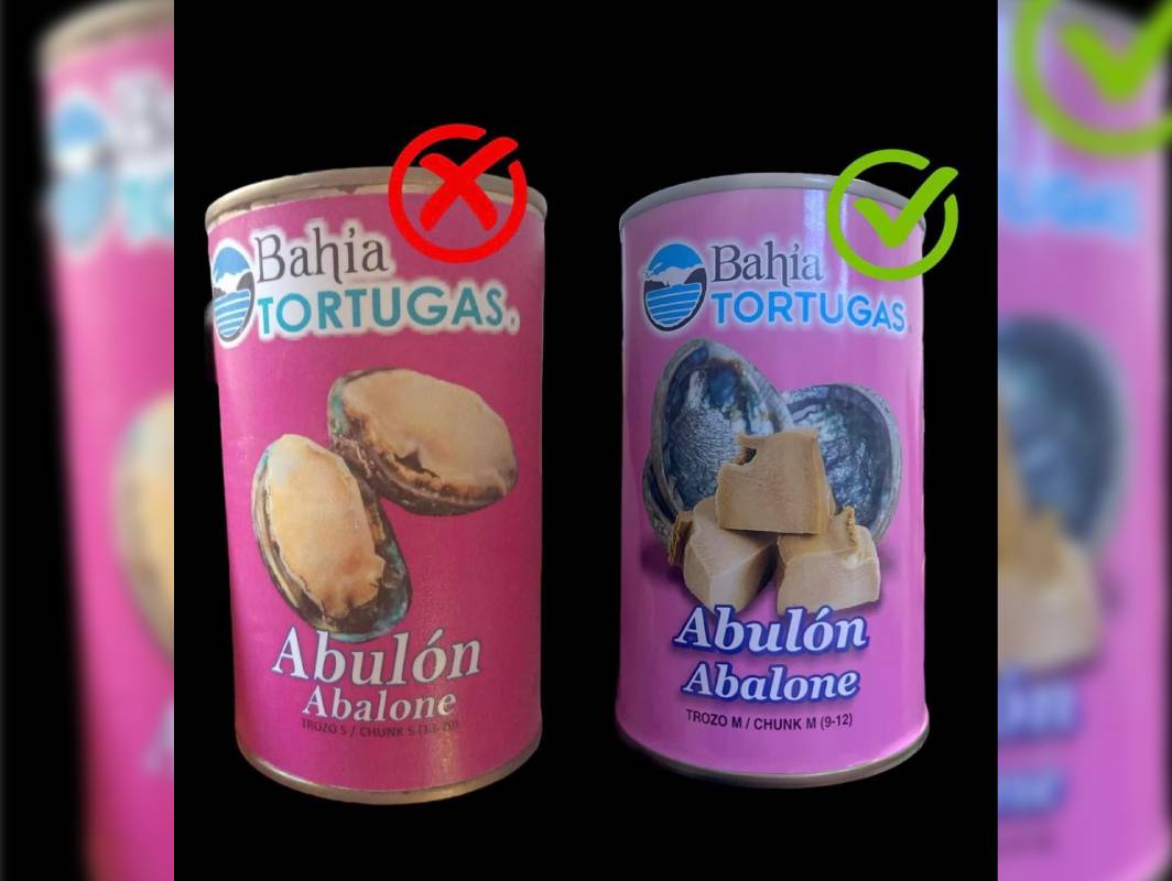 Falsearon latas de abulón de Bahía Tortuga; ofrecen otro producto ...
